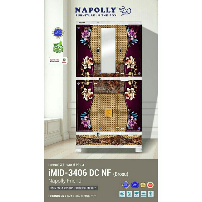 Jual LEMARI PLASTIK NAPOLLY NEW IMID-3406 DC/LEMARI 3 PUNTU 6 TOWER | Shopee Indonesia