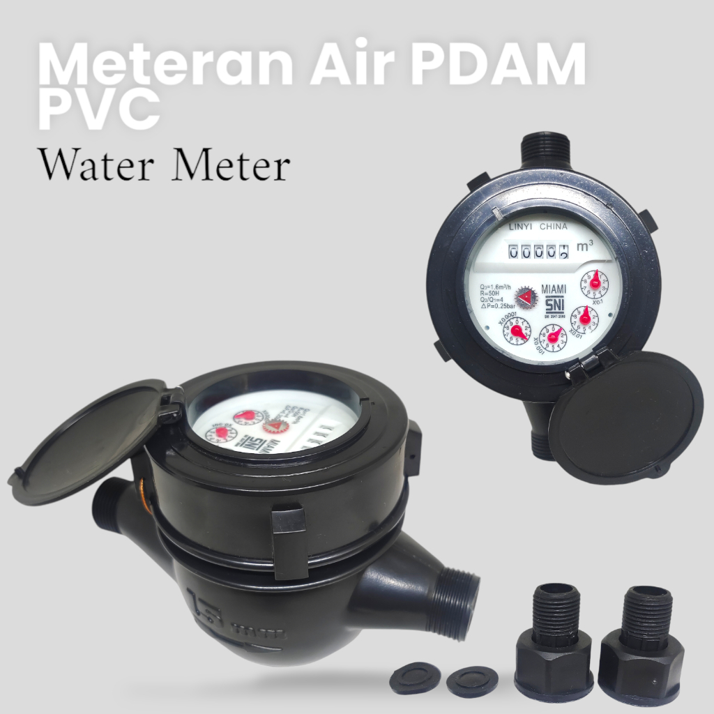 Jual Meteran Air Pam PVC PAM PDAM l Tebal Anti Karat l Flow Meter SNI ...
