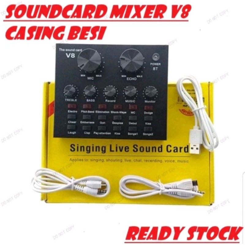 Jual SOUNDCARD V8 MIXIO MIXER AUDIO USB EXTERNAL ORIGINAL | Shopee ...