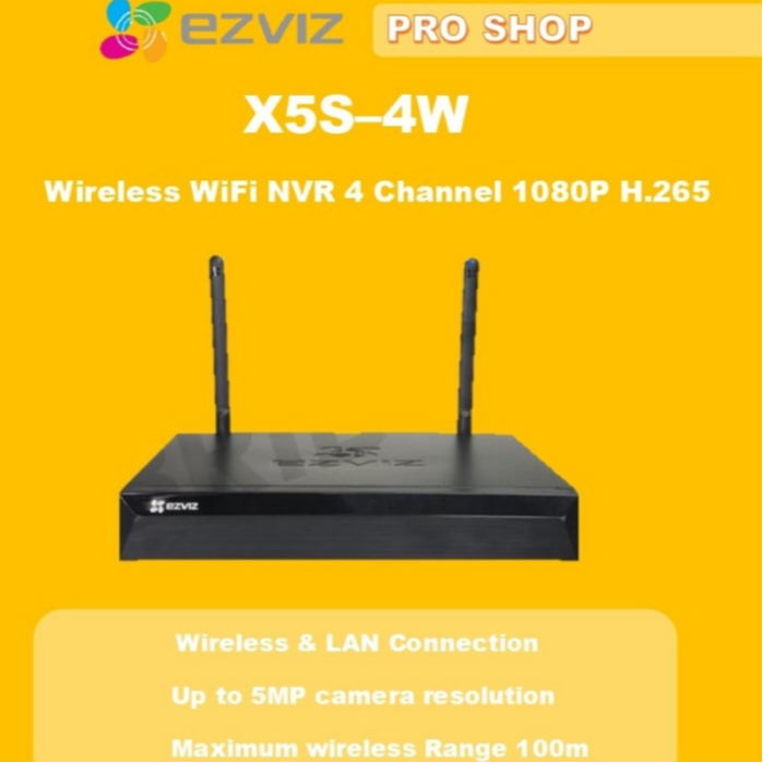 Jual EZVIZ X5S WifI / Wireless NVR 4 Ch / Channel NVR X5S-4 Plug n Play ...
