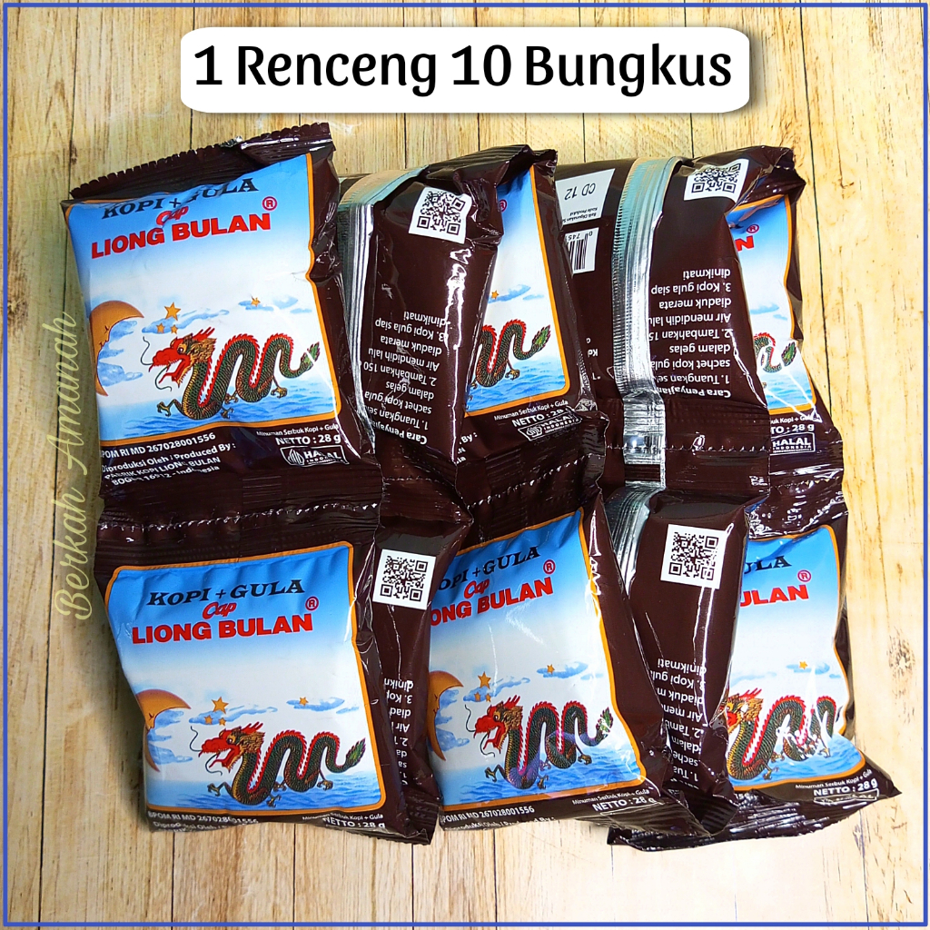 Jual [ PROMO ] KOPI LIONG BULAN 1 Renceng isi 10 Bungkus Kopi + Gula ...