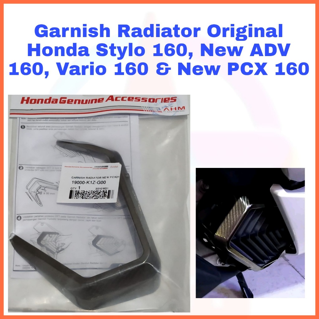 Jual Garnish Radiator Original Honda Stylo 160, New ADV 160, Vario 160 ...