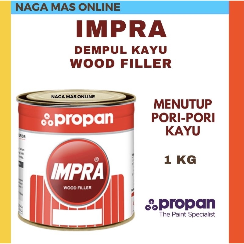 Jual PROPAN IMPRA WOOD FILLER 1 KG / DEMPUL KAYU WOOD FILLER IMPRA ...