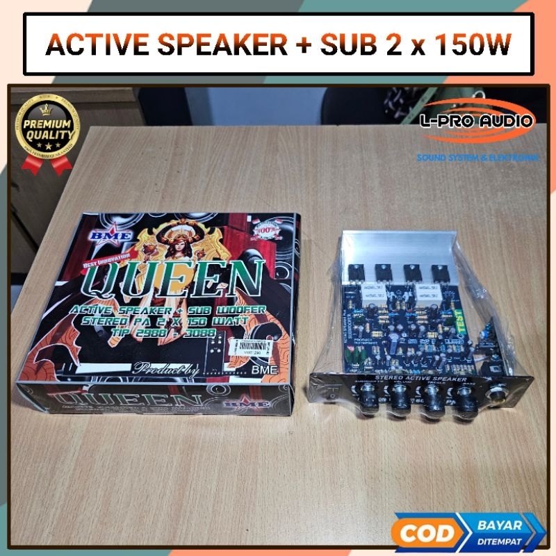 Jual Kit Speaker aktif Queen stereo 2 x 150 watt power amplifier ...