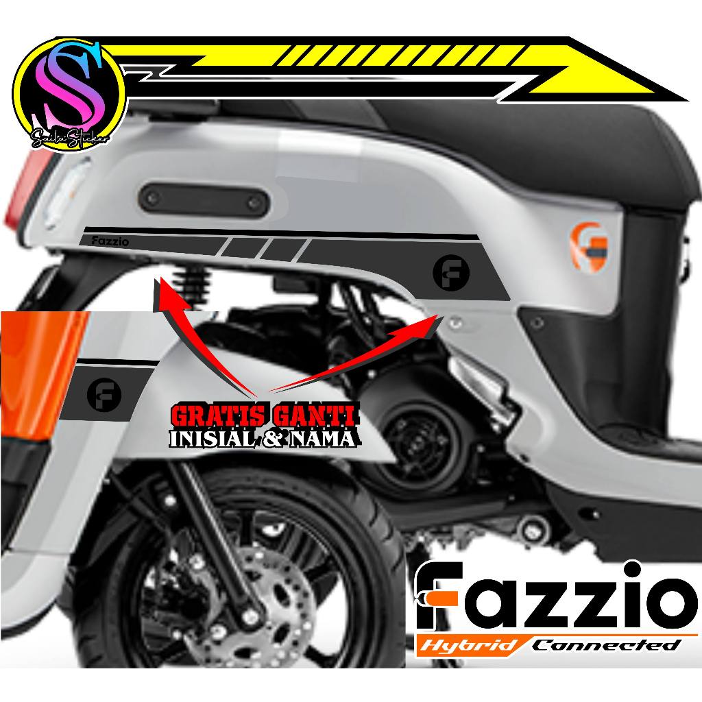 Jual 409(B)/STICKER CUTTING/STIKER LOGO/LIS MOTOR FAZZIO/STRIPING ...
