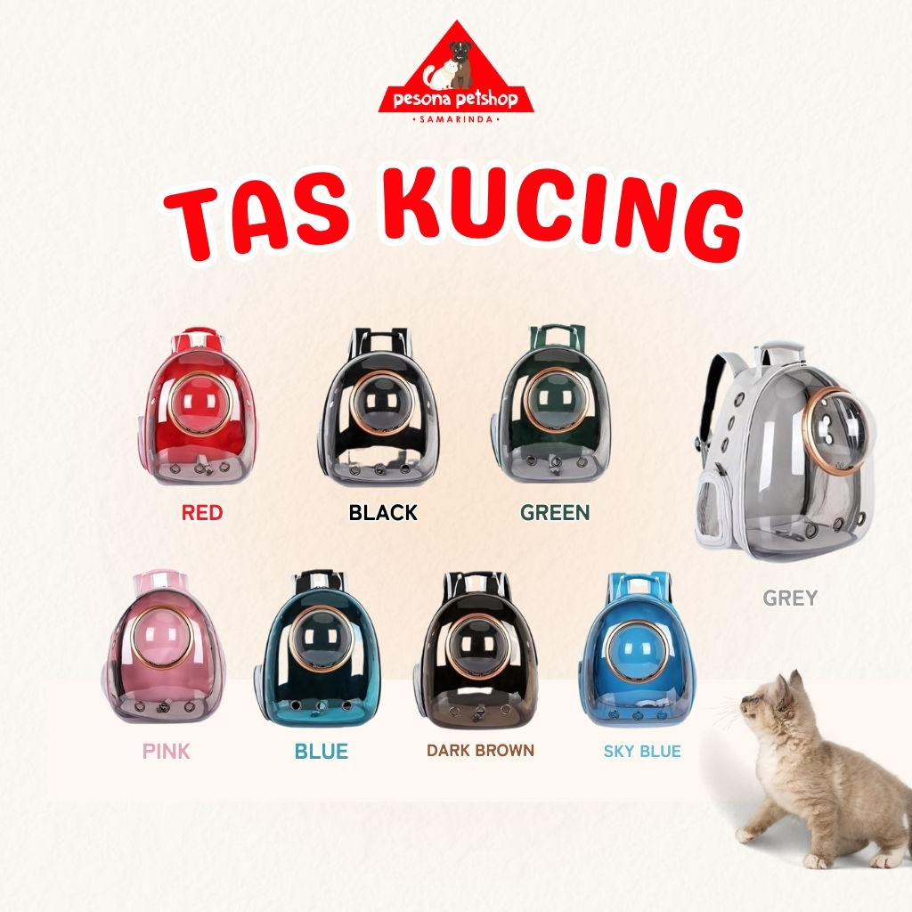 Jual [Baca Deskripsi‼️] Tas Astronot Transparan + Cup Tas Kucing ...