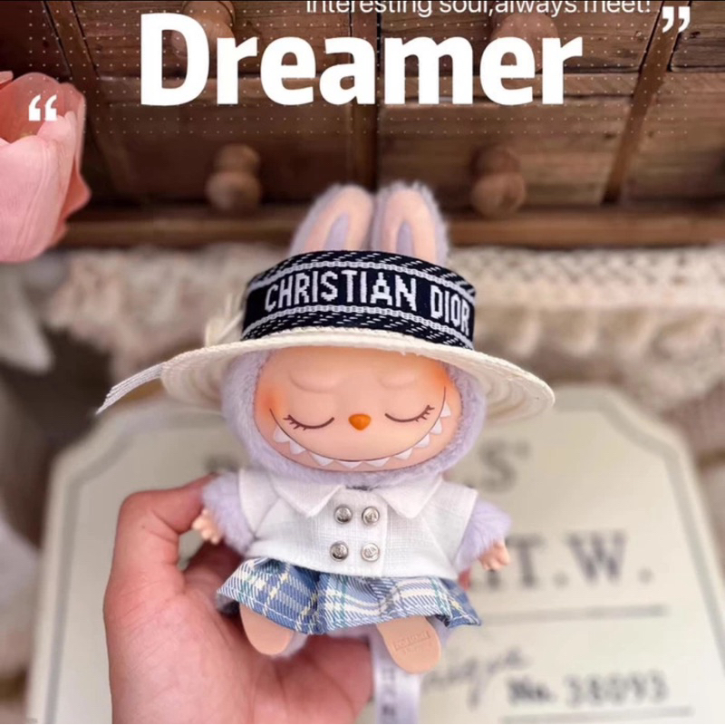 Jual LABUBU Labubu 17 cm sit-down party macaron MOKOKO enamel blind box ...