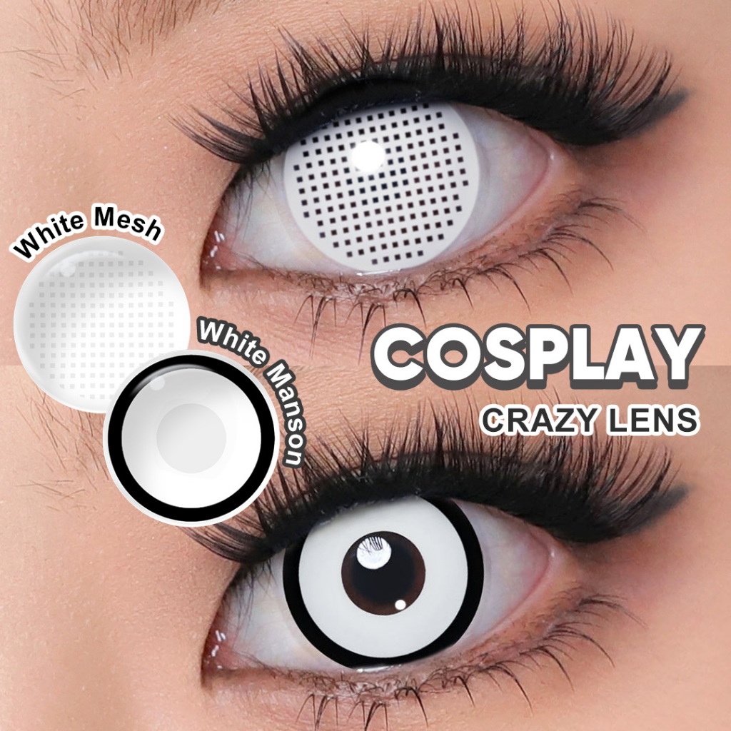 Jual Magister Cosplay Softlens kebutaan putih halloween Lensa Kontak ...