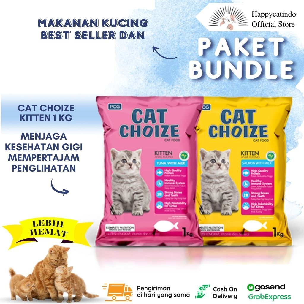 Jual PAKET MURAH BEST SELLER Makanan Kucing CAT CHOIZE 1 KG KITTEN ...