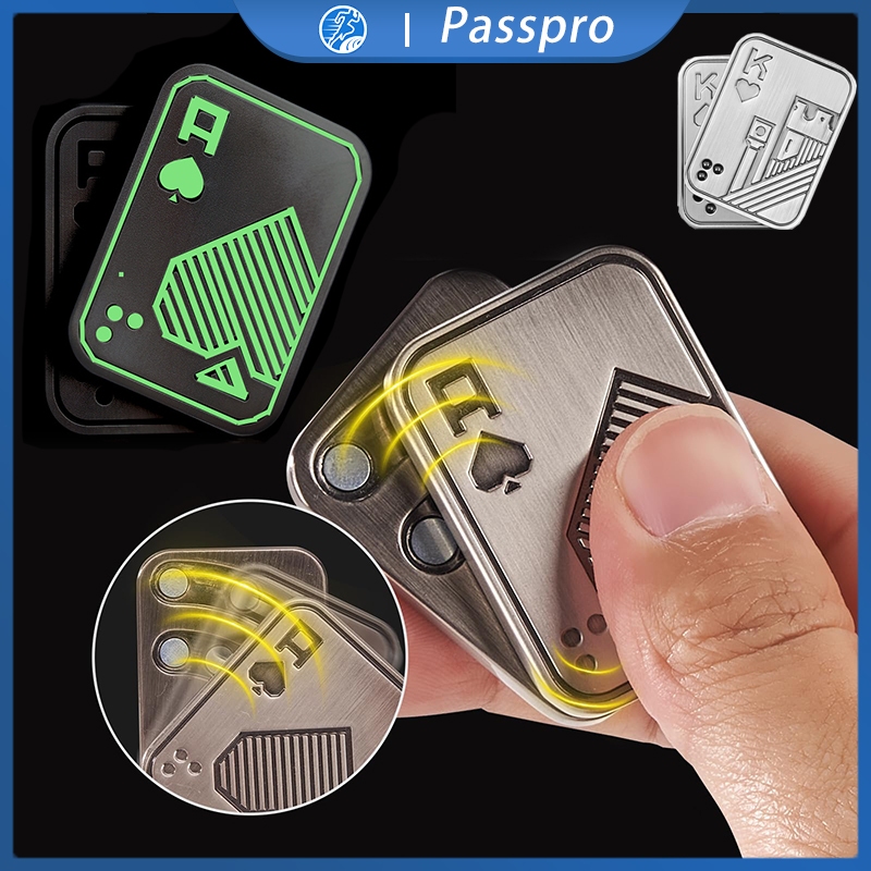 Jual Fidget Clicker Shuffle Fidget Slider Edc Metal Magnetik Mainan ...