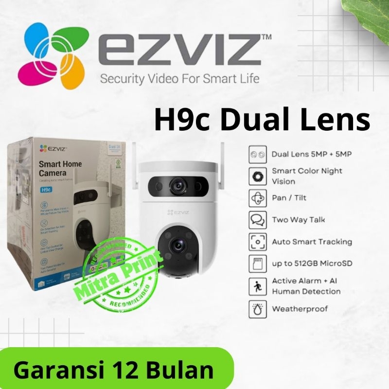 Jual iP Cam Ezviz H9c Dual 3K 5MP + 5MP Dual Lens Pan & Tilt Wifi ...