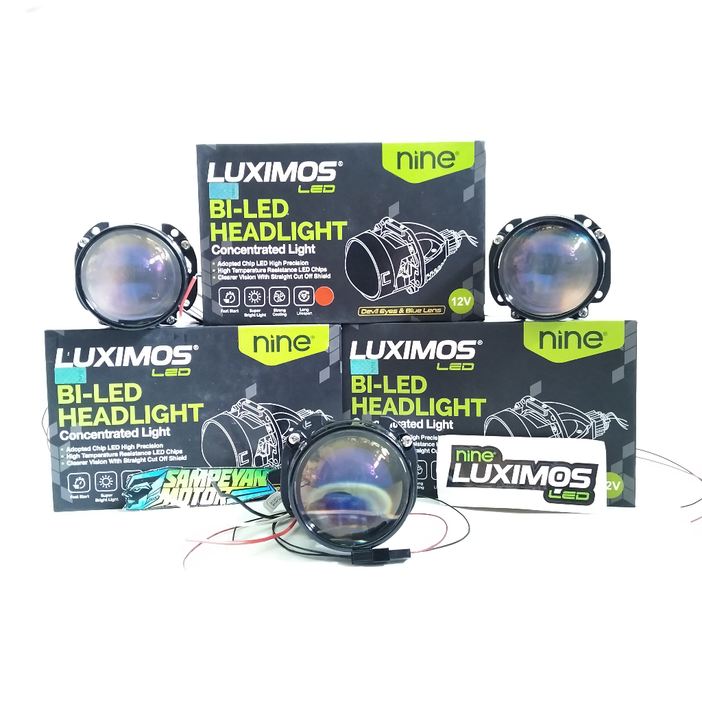 Jual Lampu Billed Bi-led Sorot Projector 80W RHD Lens Led Headlight 2 ...