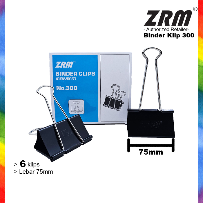 Jual Binder Klip Besi 300 / Binder Klip 300 ZRM 75mm 6pcs | Shopee ...