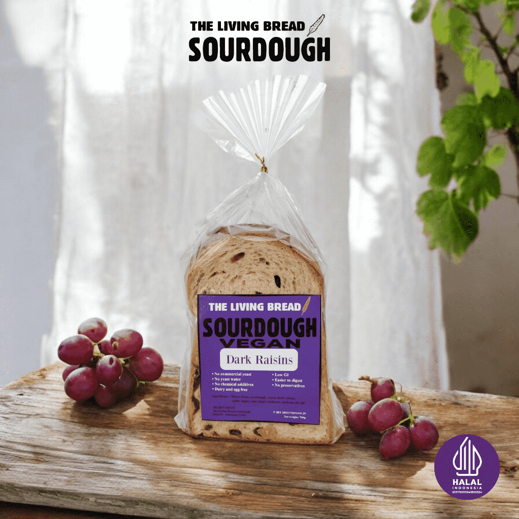 Jual Roti Sourdough Dark Raisins Vegan The Living Bread | Shopee Indonesia
