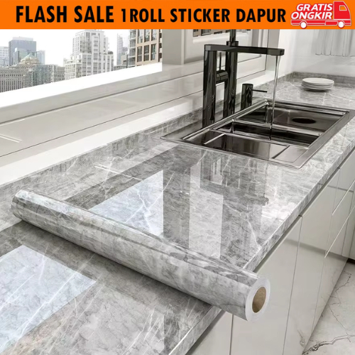 Jual 1 ROLL - Stiker Dinding PVC Anti Air Anti Minyak 60cm x 3m Motif ...