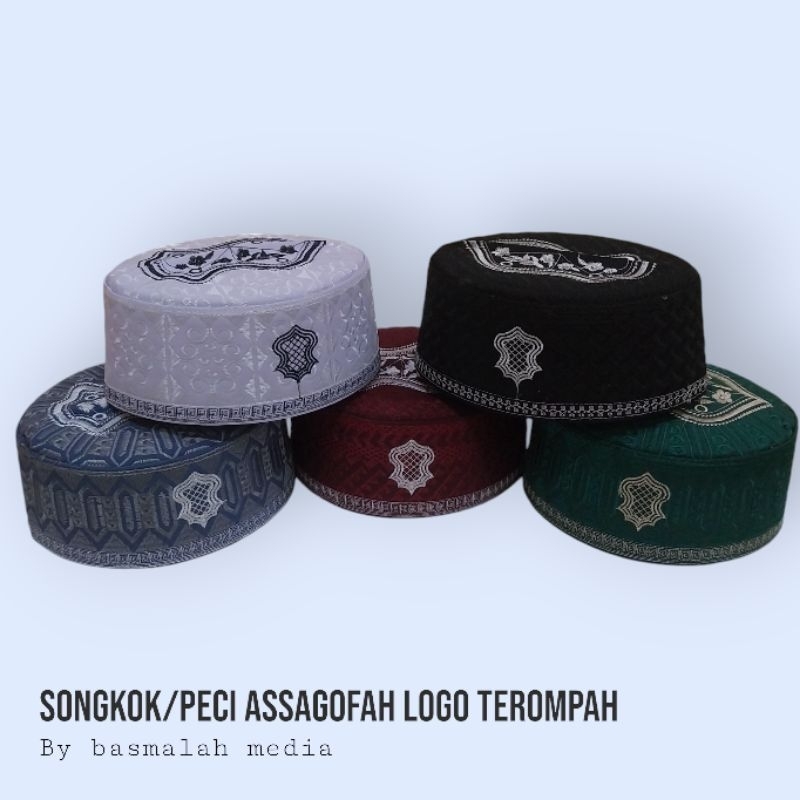 Jual Songkok/peci assagofah Logo terompah atau model ust adi hidayat ...