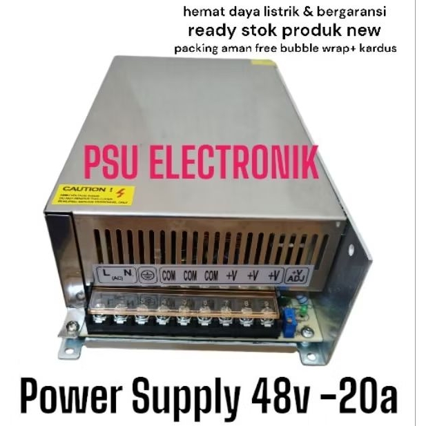 Jual Switching Power Supply PSU 48V 20A High Quality, 48 Volt 20 Ampere Fan | Shopee Indonesia