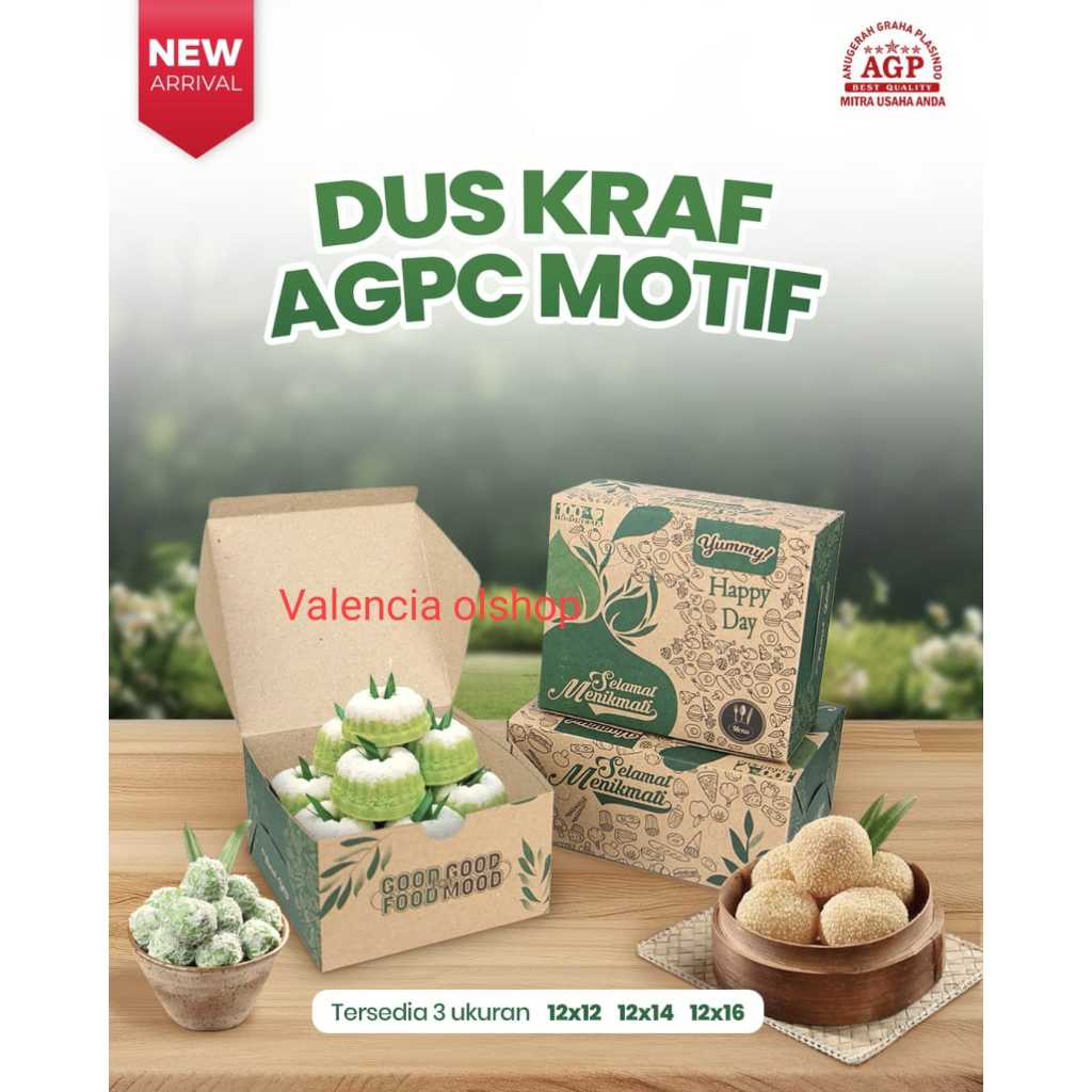 Jual isi 100 pcs Box Kotak Snack Kotak Kue Dus Snack Dus Agpc Motif ...