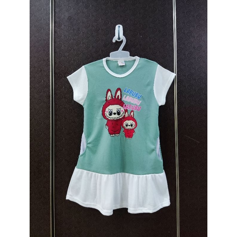 Jual Daster anak perempuan motif LABUBU, v1 usia 4-9th | Shopee Indonesia