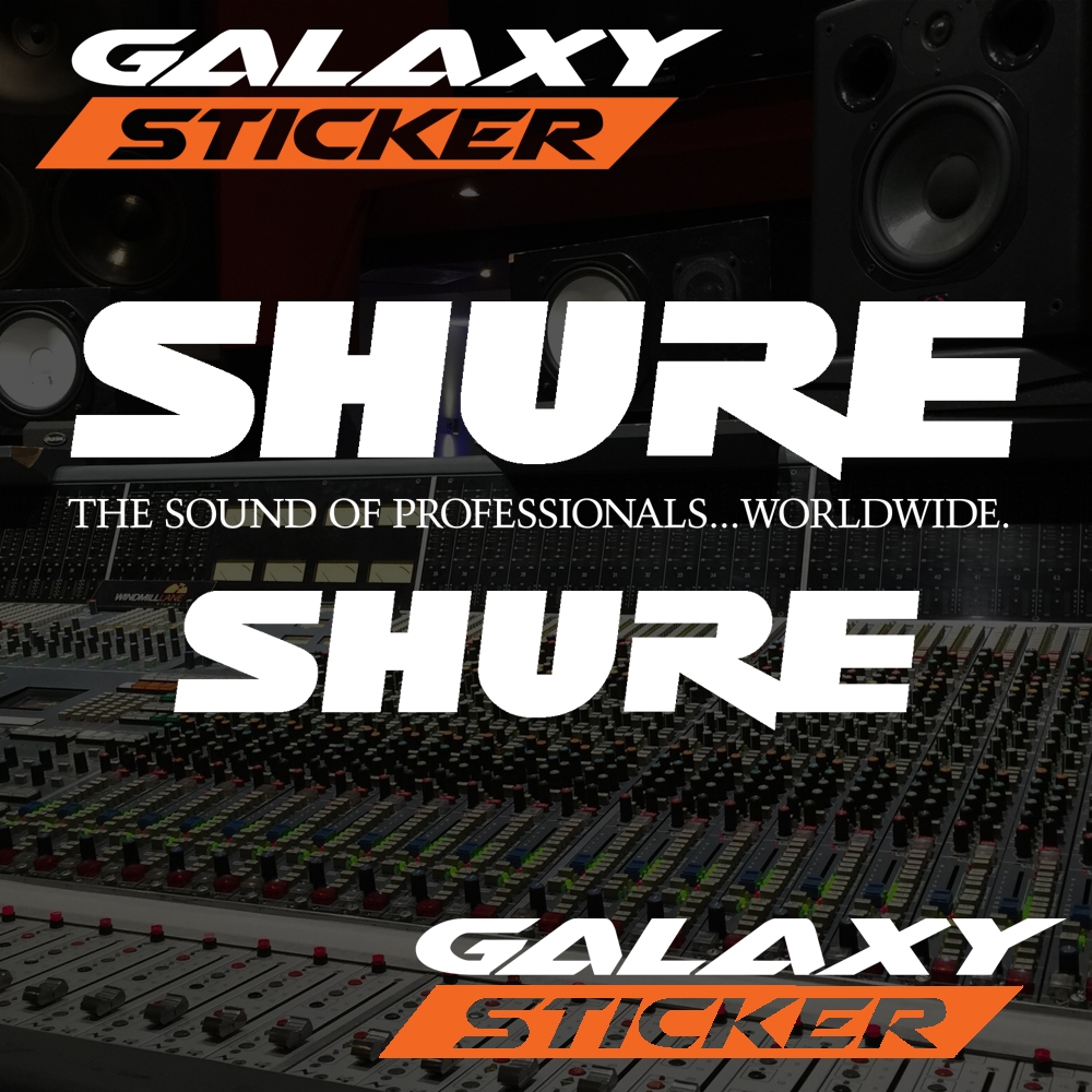 Jual cutting sticker hardcase box shure audio.stiker sound system logo ...