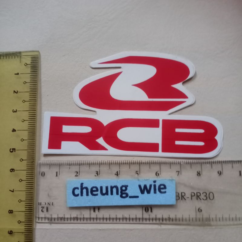 Jual stiker / Sticker original RCB Racing boy putih 9cm harga satuan ...