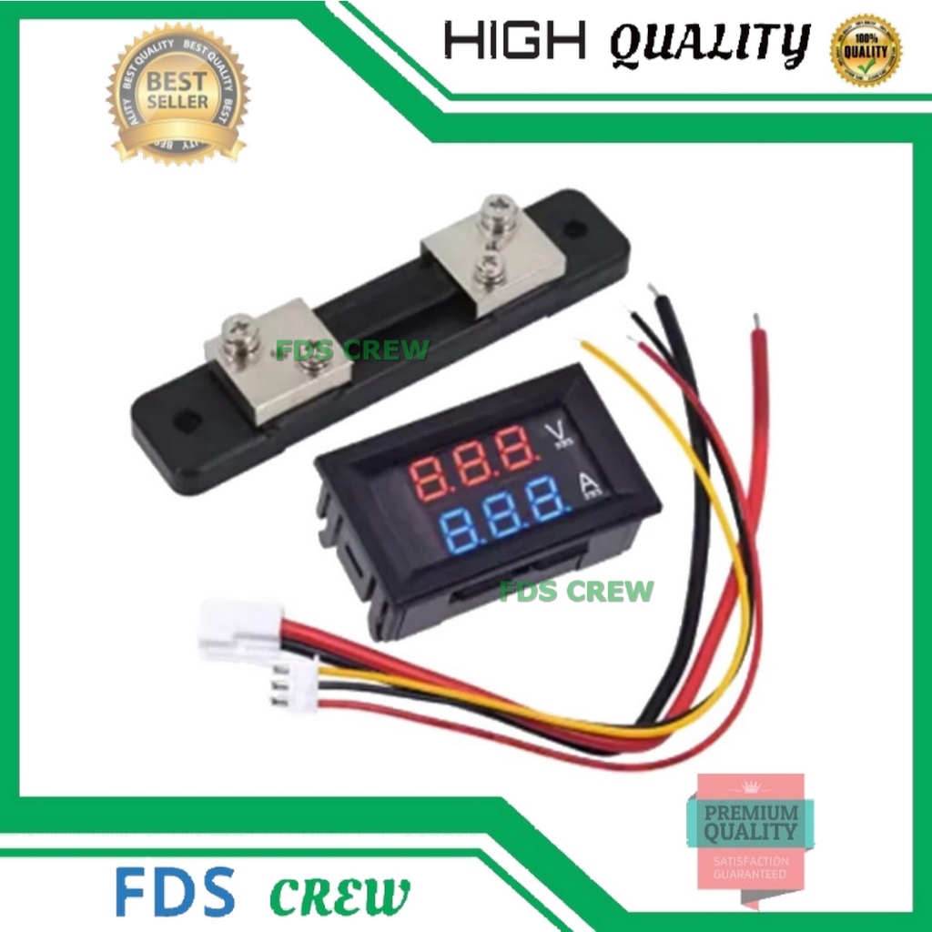 Jual VoltMeter Digital Mini DC 0-100V 10A Ampere Volt Meter Tampilan Ganda Ammeter | Shopee ...