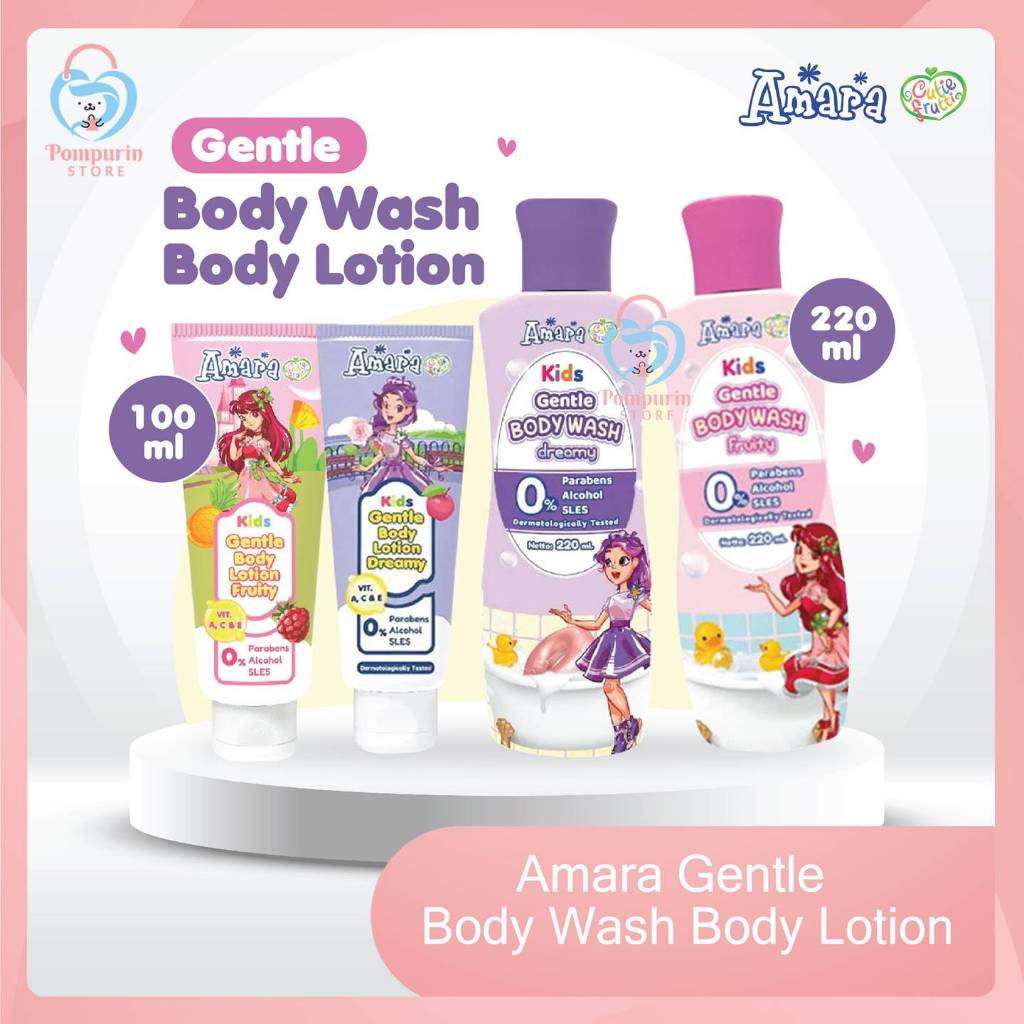 Jual Amara Gentle Body Wash Body Lotion - Sabun Mandi dan Lotion Anak Anak | Shopee Indonesia