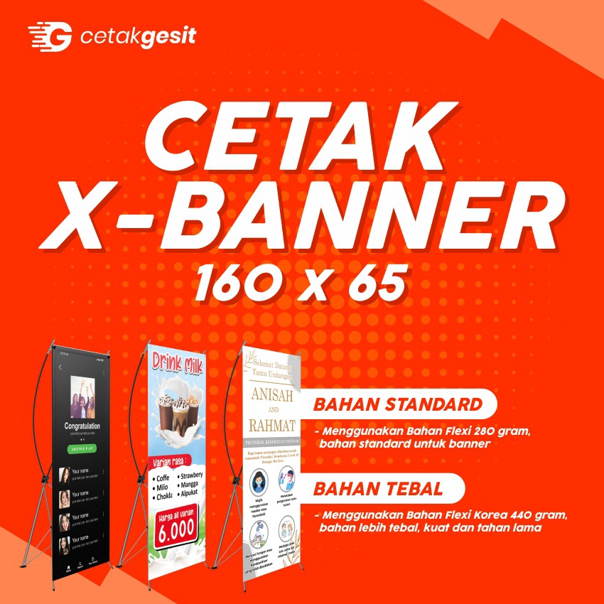 Jual Paket X Banner TERRAH XBanner termasuk Rangka Penyangga X Banner ...