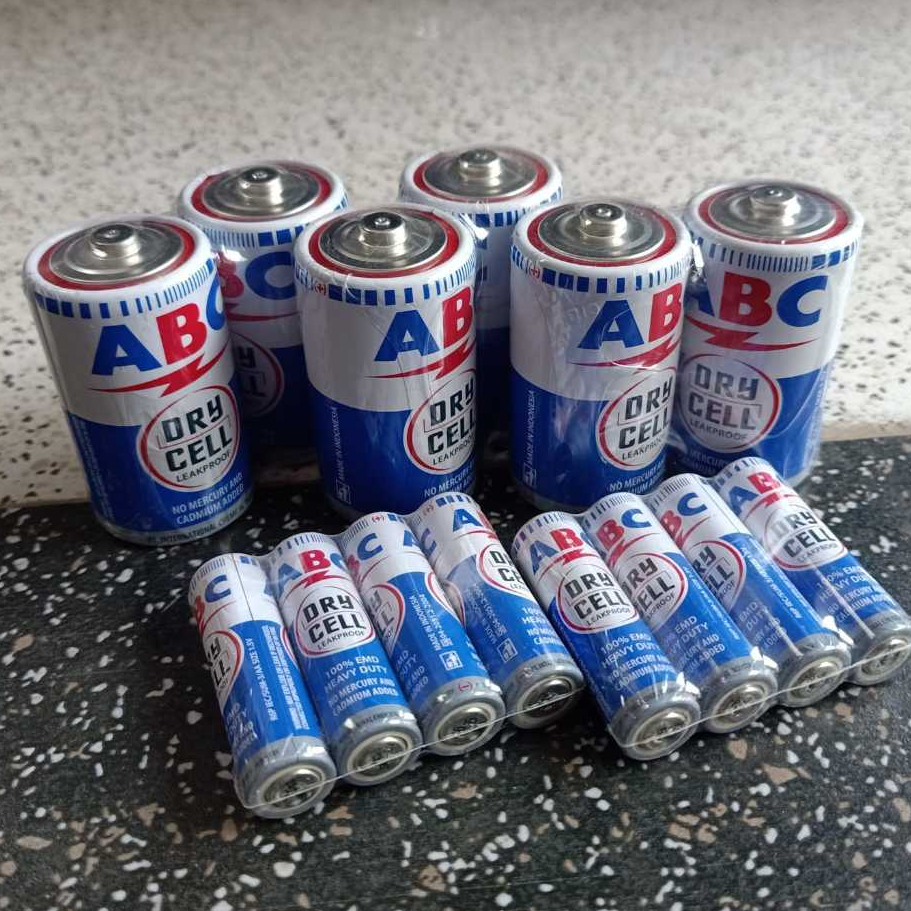 Jual Baterai Battery ABC Biru Besar Ukuran D isi 2 Pcs dan Baterai ABC ...