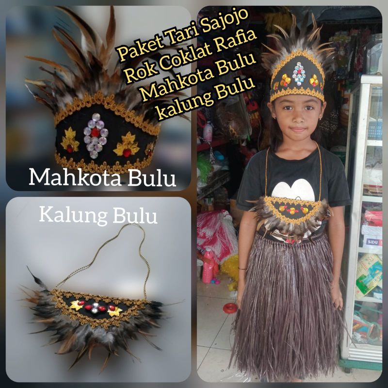 Jual Mahkota Bulu dan Kalung Bulu Pelengkap Tari Sajojo dan Tari Adat ...