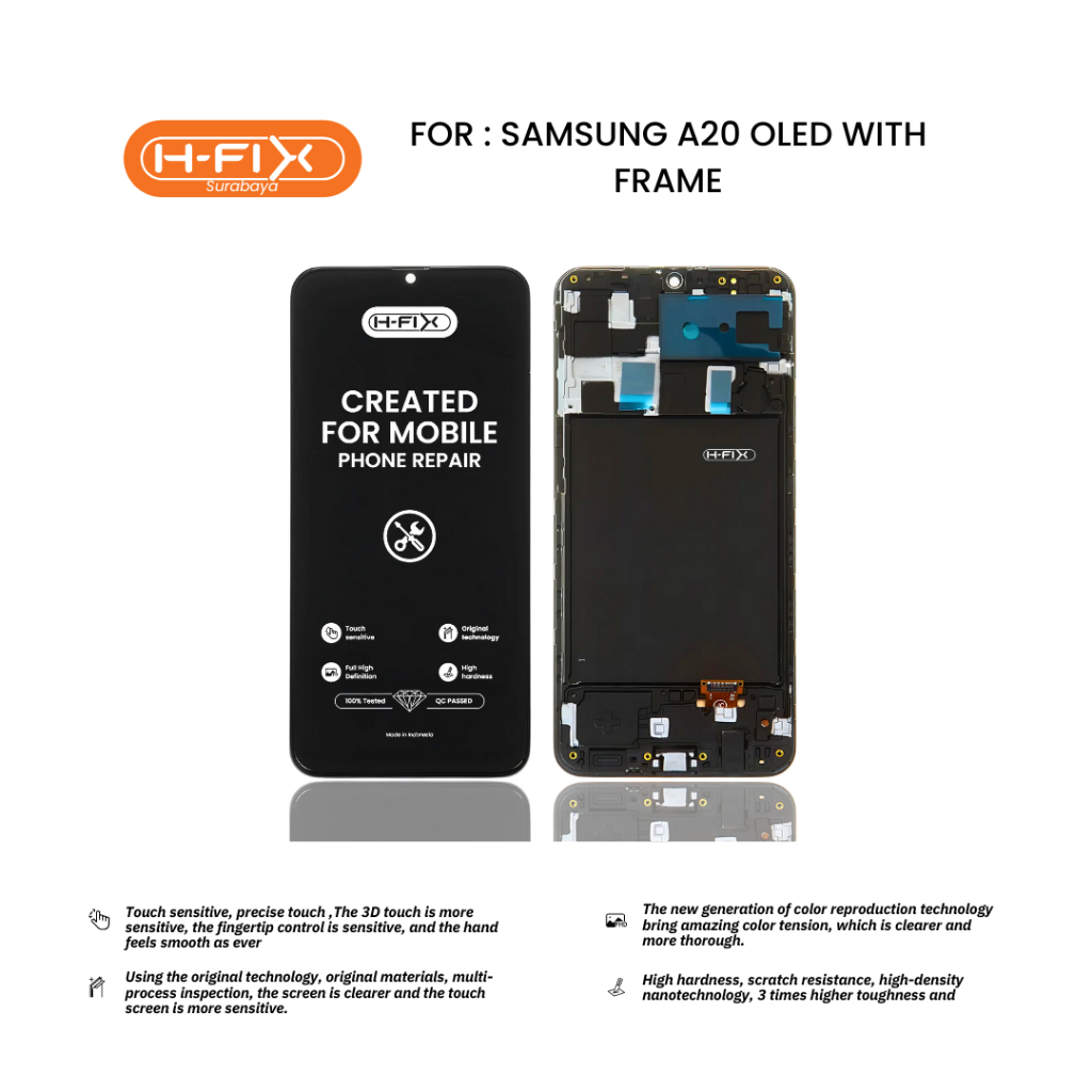 Jual H-Fix Lcd Samsung A20 Oled With Frame Fullset Touchscreen | Shopee ...