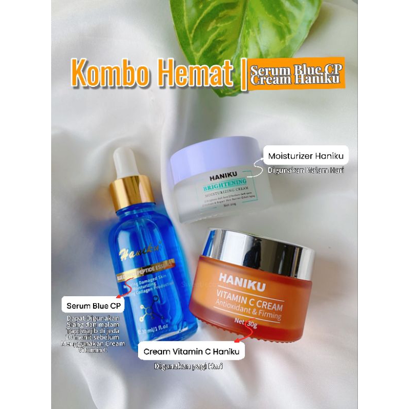 Jual Paket Kombo Hemat Skincare Haniku 3in1 - Cream Vitamin C ...