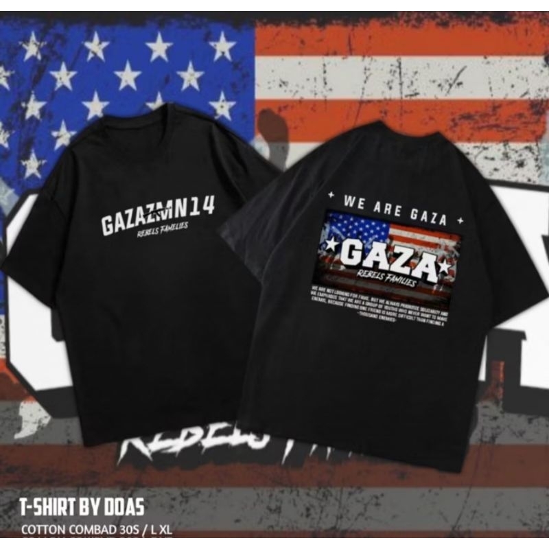 Jual KAOS TERBARU GAZA ZMN 14 WE ARE GAZA | Shopee Indonesia