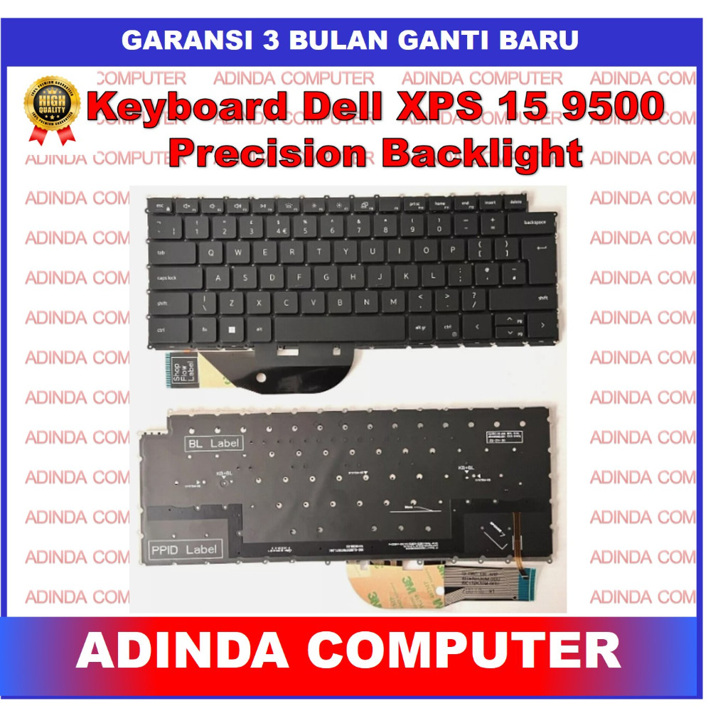 Jual Keyboard Dell XPS XPS 15 9500 Precision 5550 5560 5750 5760 P91F ...