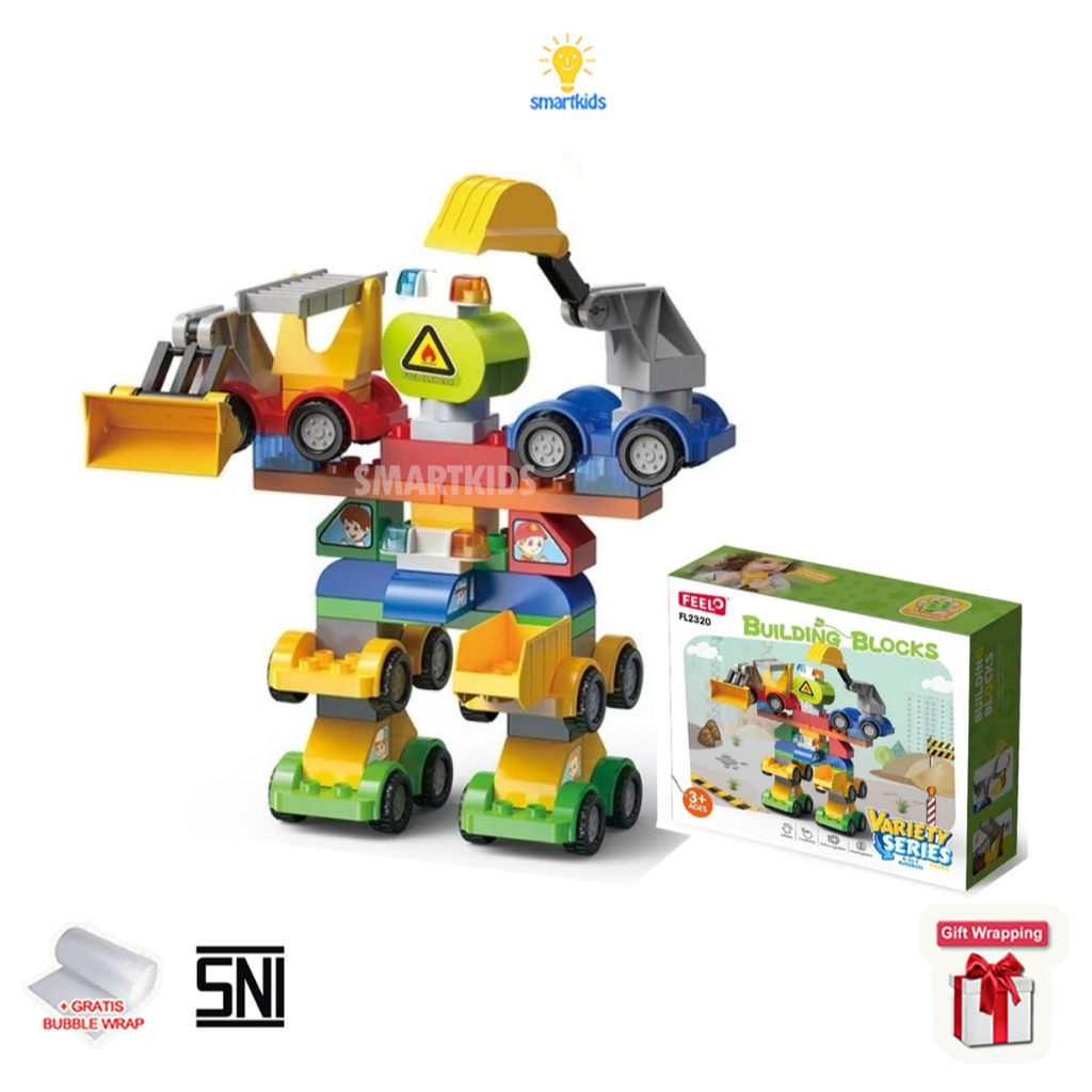 Jual Feelo Autobot 6 in 1 Cars 57 pcs Bricks Mainan Edukasi Anak DIY ...