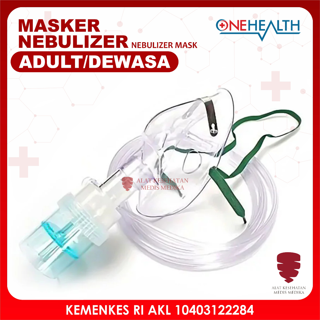 Jual Masker Nebulizer Dewasa OneHealth Ukuran L Dewasa Mask Pernapasan ...