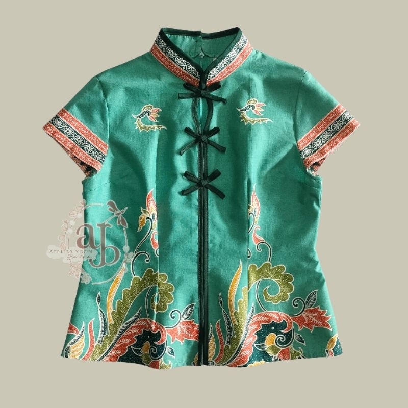 Jual Top Blouse BATIK kerah shanghai, model lubang pada dada | by ...