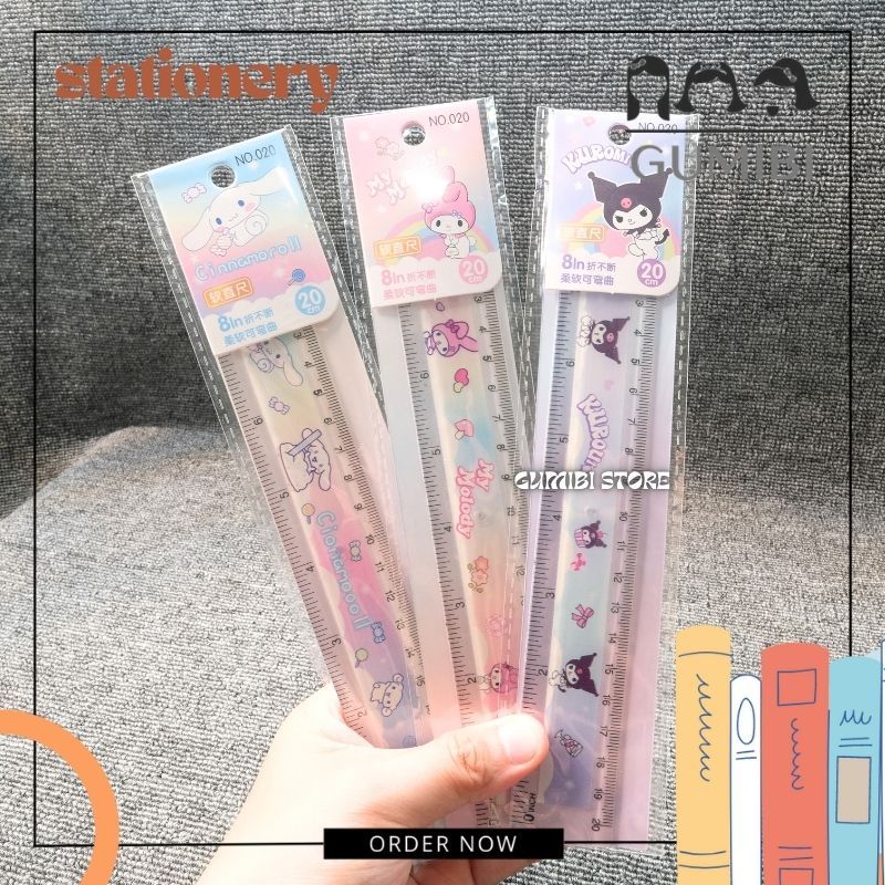 Jual PENGGARIS ELASTIS LENTUR SANRIO GARISAN PANJANG 20 CM PENGGARIS ...