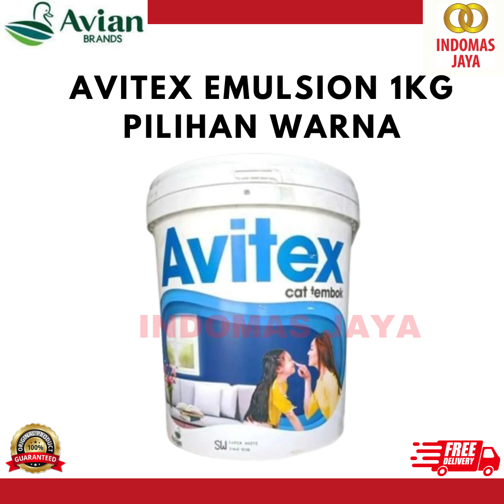 Jual Cat AVITEX 1kg Cat Tembok dan Plafon Gypsum AVITEX 1 kg AVIAN ...