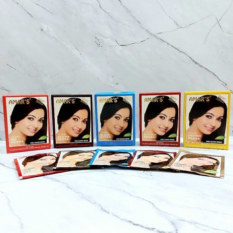 Jual Amar's Henna HairDyes(1 box isi 6 pcs) | Shopee Indonesia