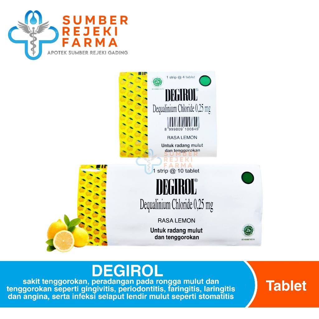 Jual Degirol Strip Tablet Hisap Pereda Sakit Tenggorokan, Sariawan ...