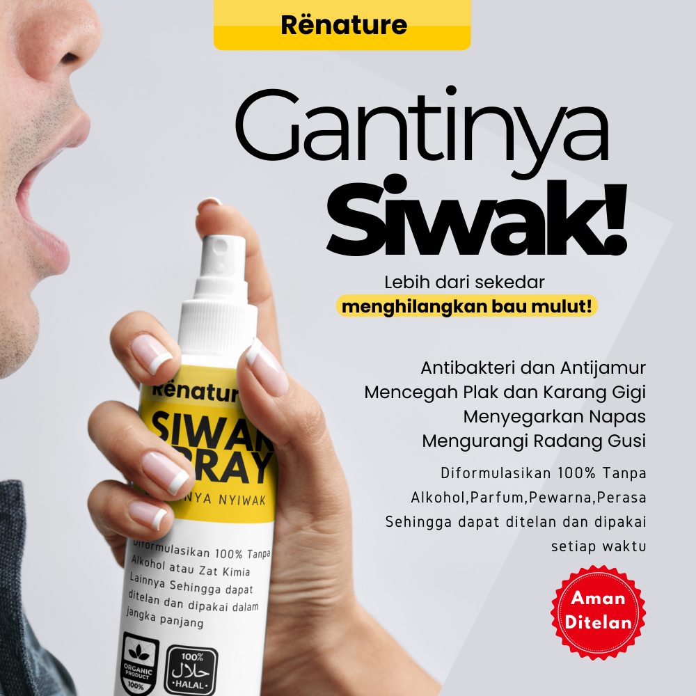 Jual Renature - Siwak Spray atau mouth spray Penghilang Bau Mulut ...