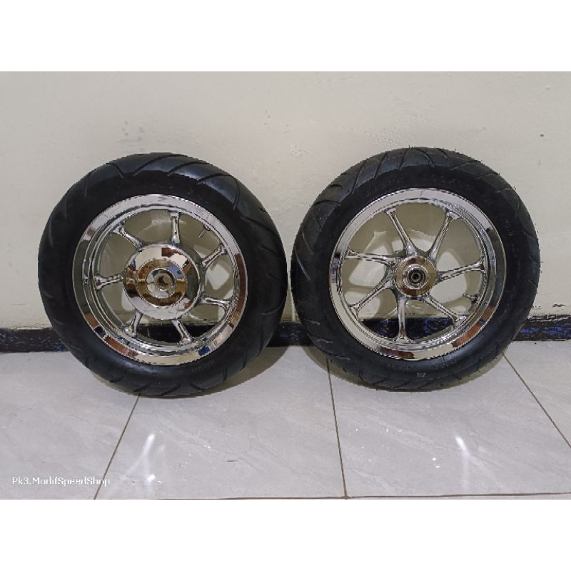 Jual velg scoopy ring 12 crom bisa untuk beat, vario, scoopy, genio ...