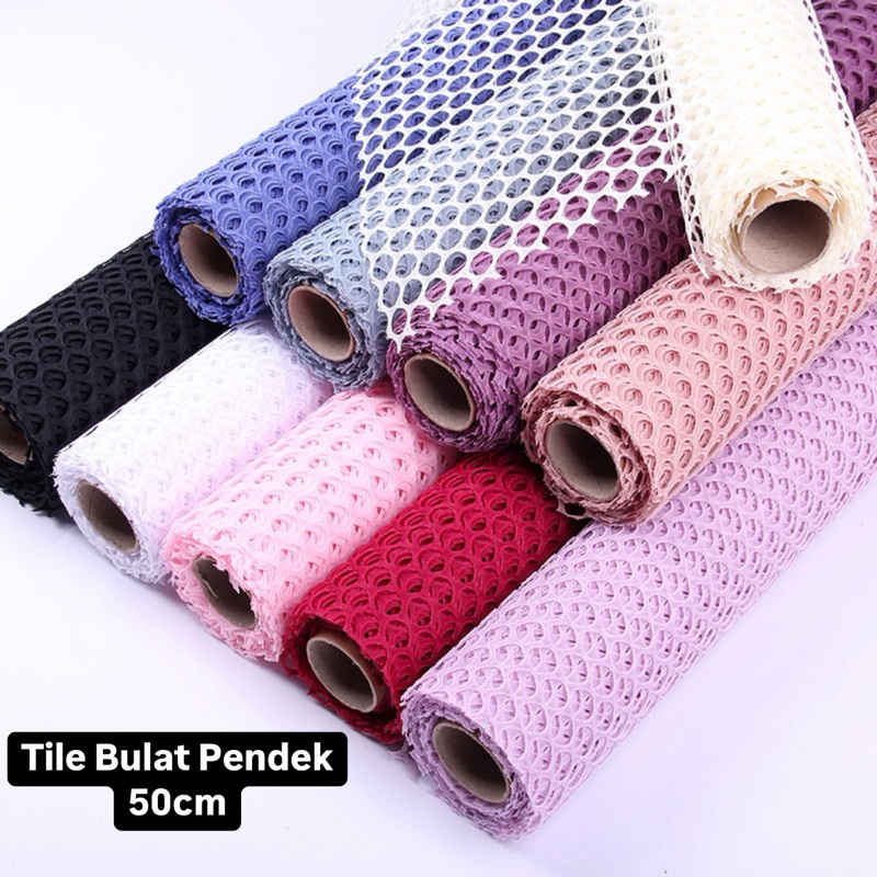 Jual [10052] 50cm - Kertas Tile Jaring Buket Bunga motif Bulat/Circle ...