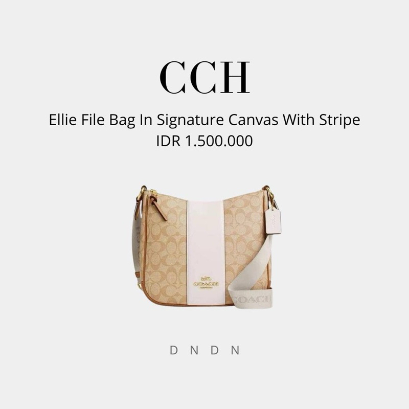 Jual Ellie File Bag In Signature Canvas With Stripe | Shopee Indonesia