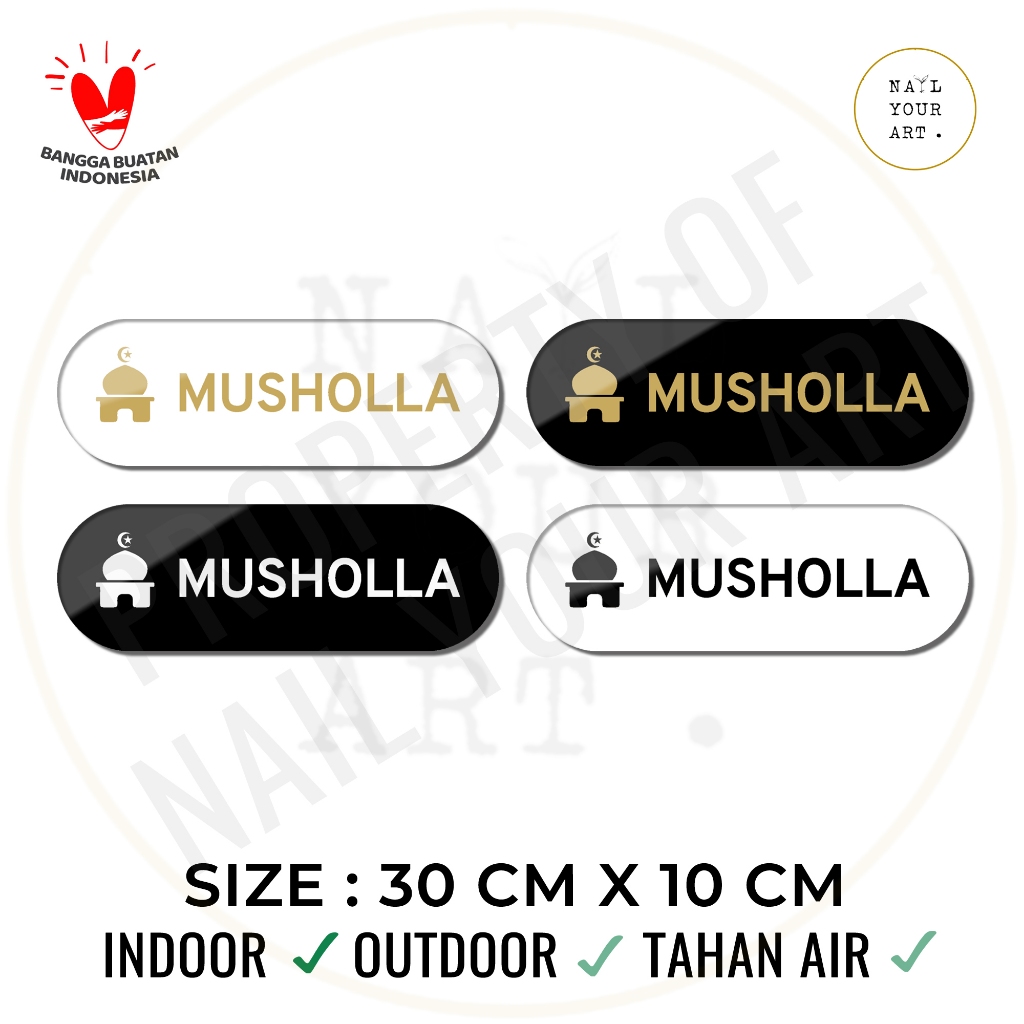 Jual SIGN AKRILIK ICON MUSHOLLA ROUND - Nail Your Art - Signage 30 x 10 ...