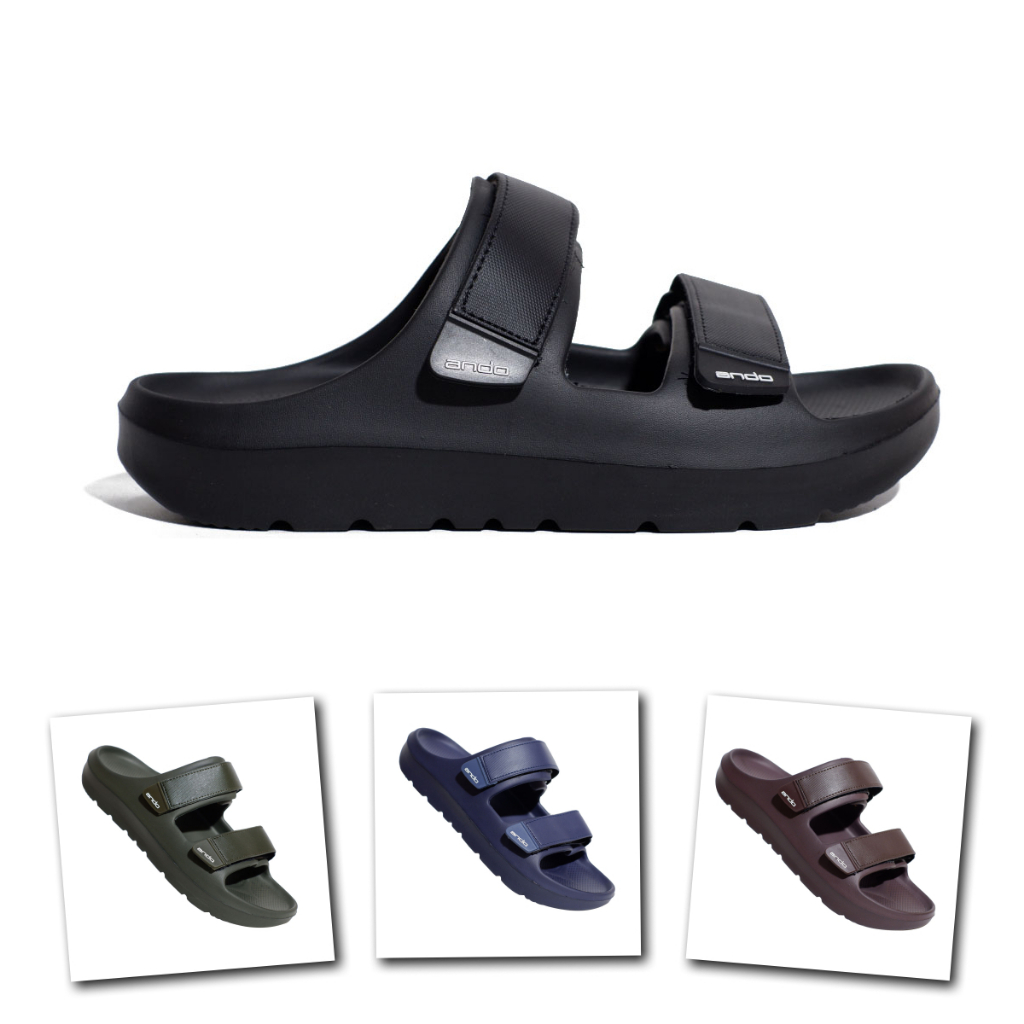 Jual Ando Gemoy Hits sendal karet slop cowok kekinian original sandal ...