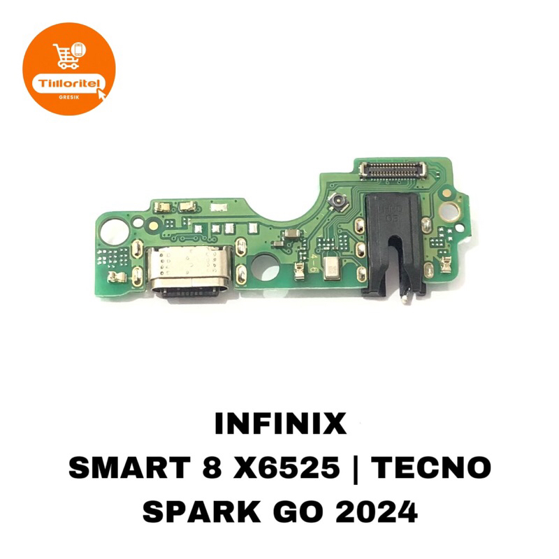 Jual BOARD CONNECTOR CHARGER INFINIX SMART 8 X6525 / PCB KONEKTOR CAS TECNO SPARK GO 2024 ...