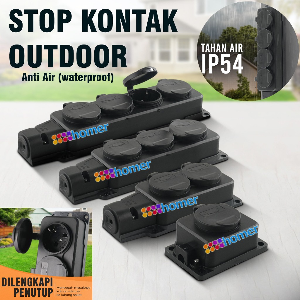 Jual Stop Kontak Ori SNI Kualitas Bagus colokan hitam dengan penutup ...