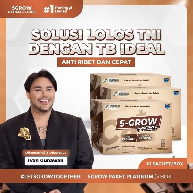 Jual SuSu S-GROW CHOCOLATE 1 BOX ISI 10 SACHSET - Peninggi Badan ...